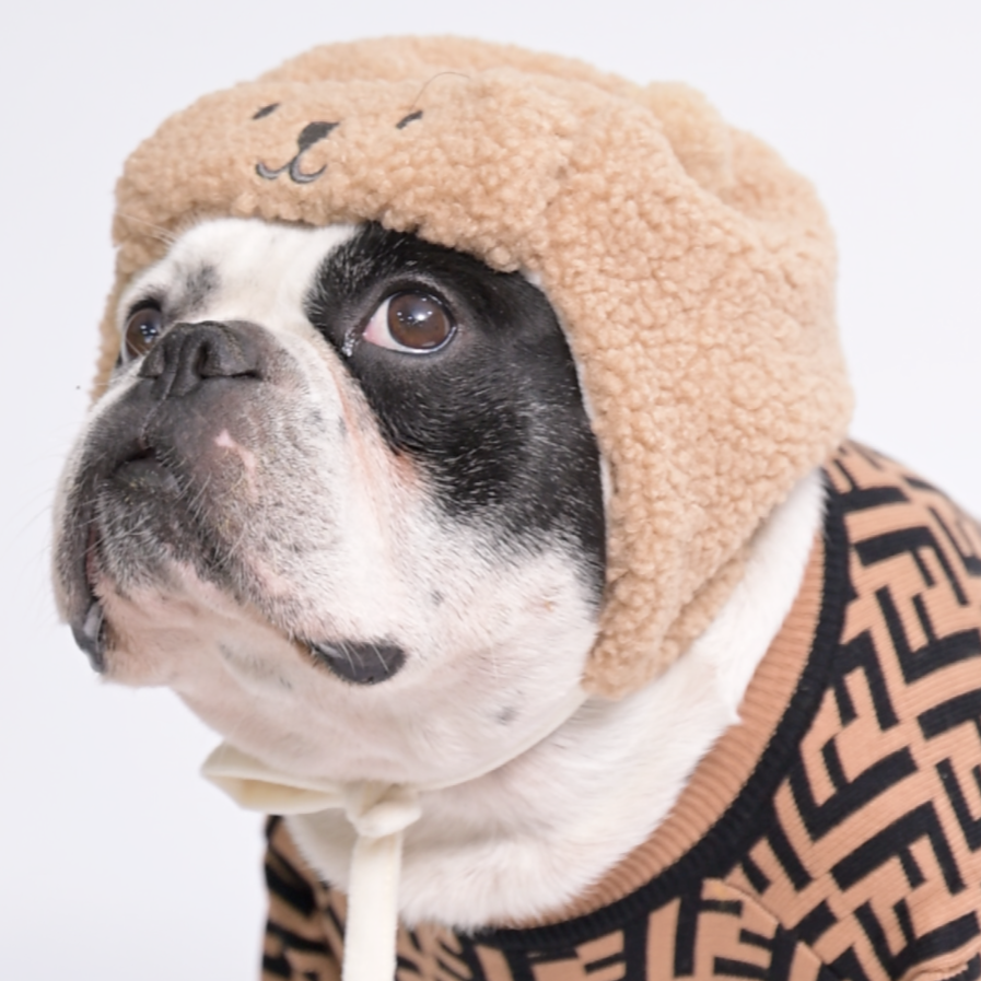 Frenchie Hat with Ears – Cozy Winter Earflap Hat