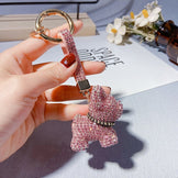 Luxury French Bulldog Keychain | Cute Frenchie Keyring