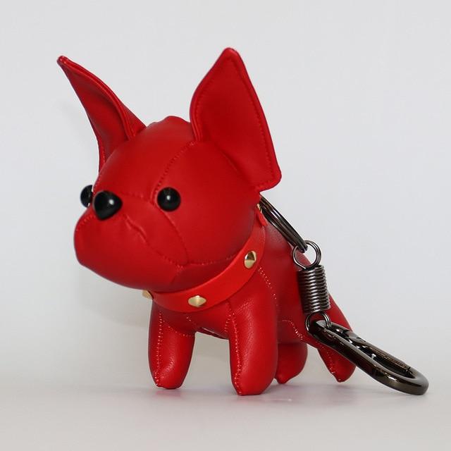 Leather Frenchie Keychain – Handcrafted & Durable